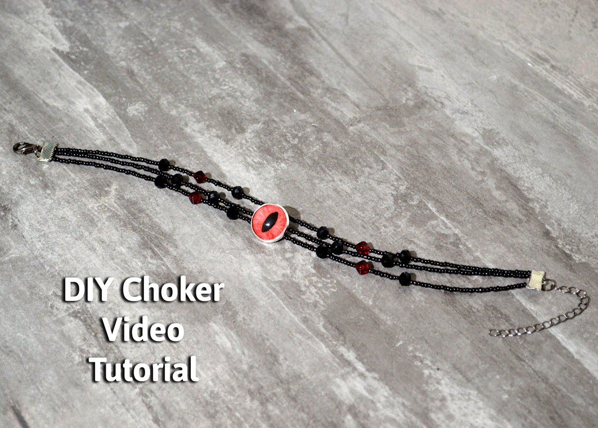 DIY Choker Jewelry Making Video Tutorial – Handmade Glass Eyes