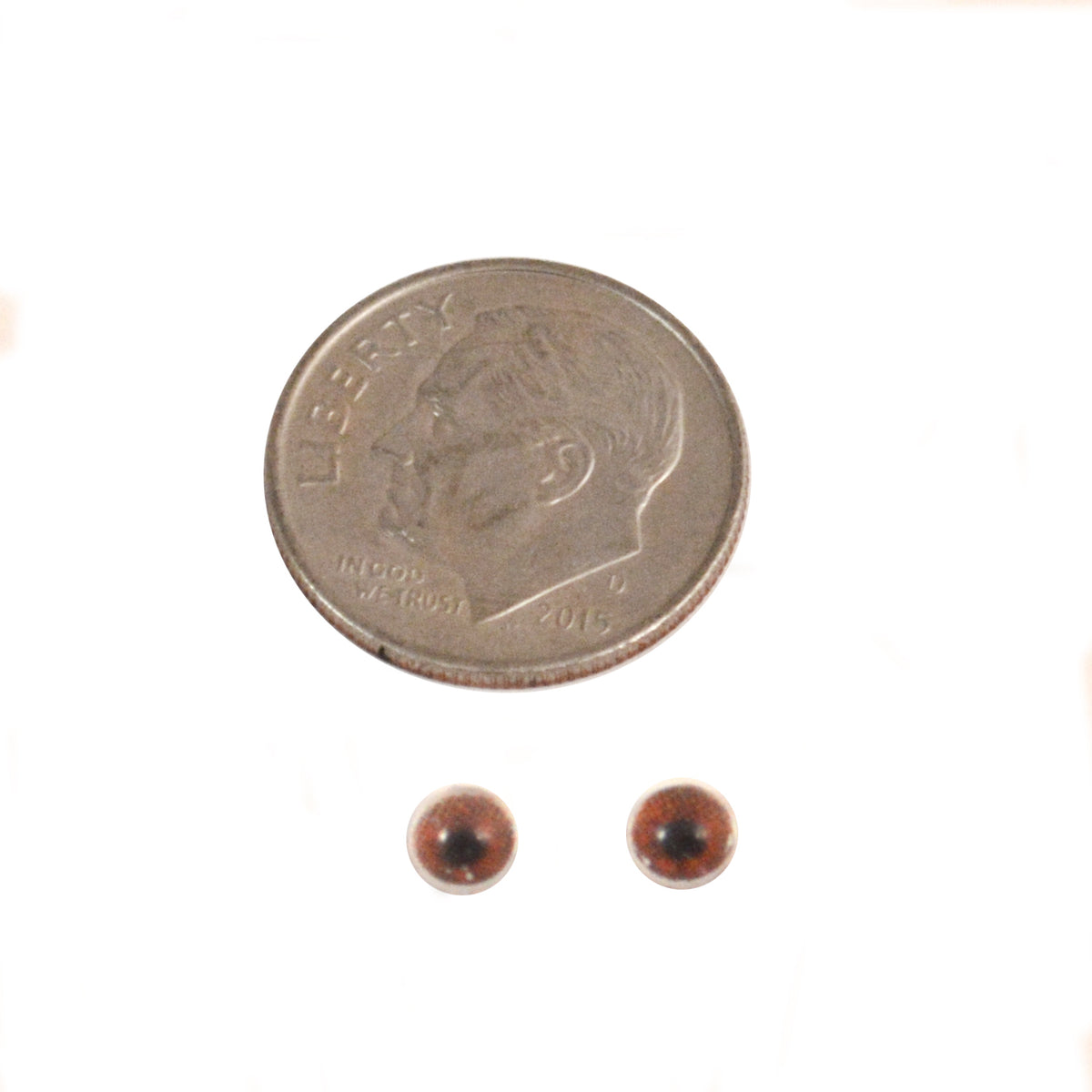 4mm Miniature Dark Brown Doll Glass Eyes Handmade Glass Eyes