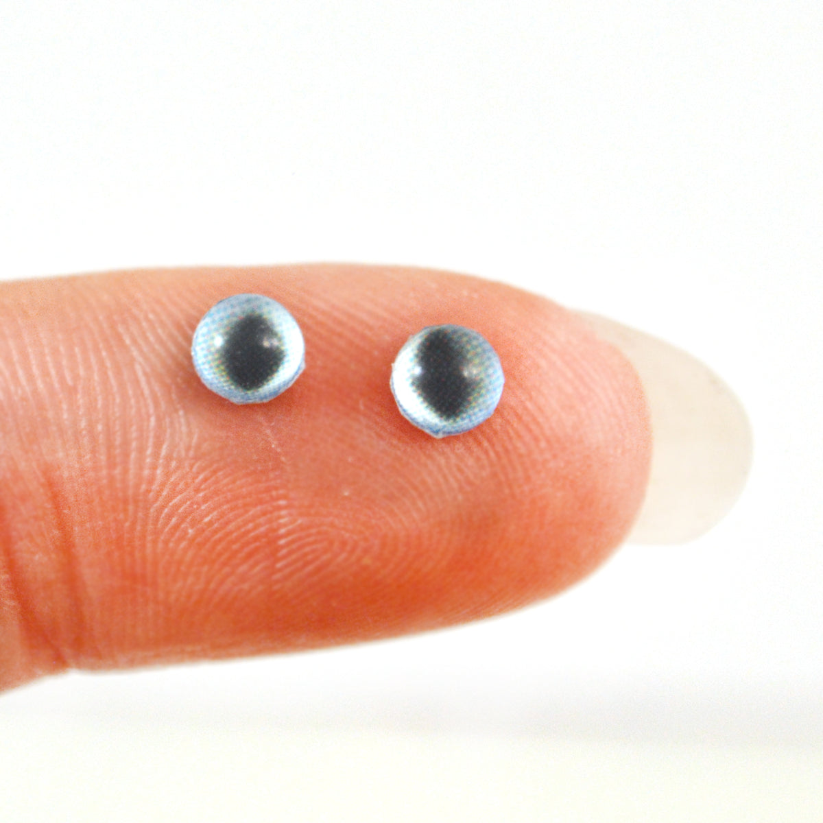 4mm Miniature Pale Blue Cat Glass Eyes Handmade Glass Eyes