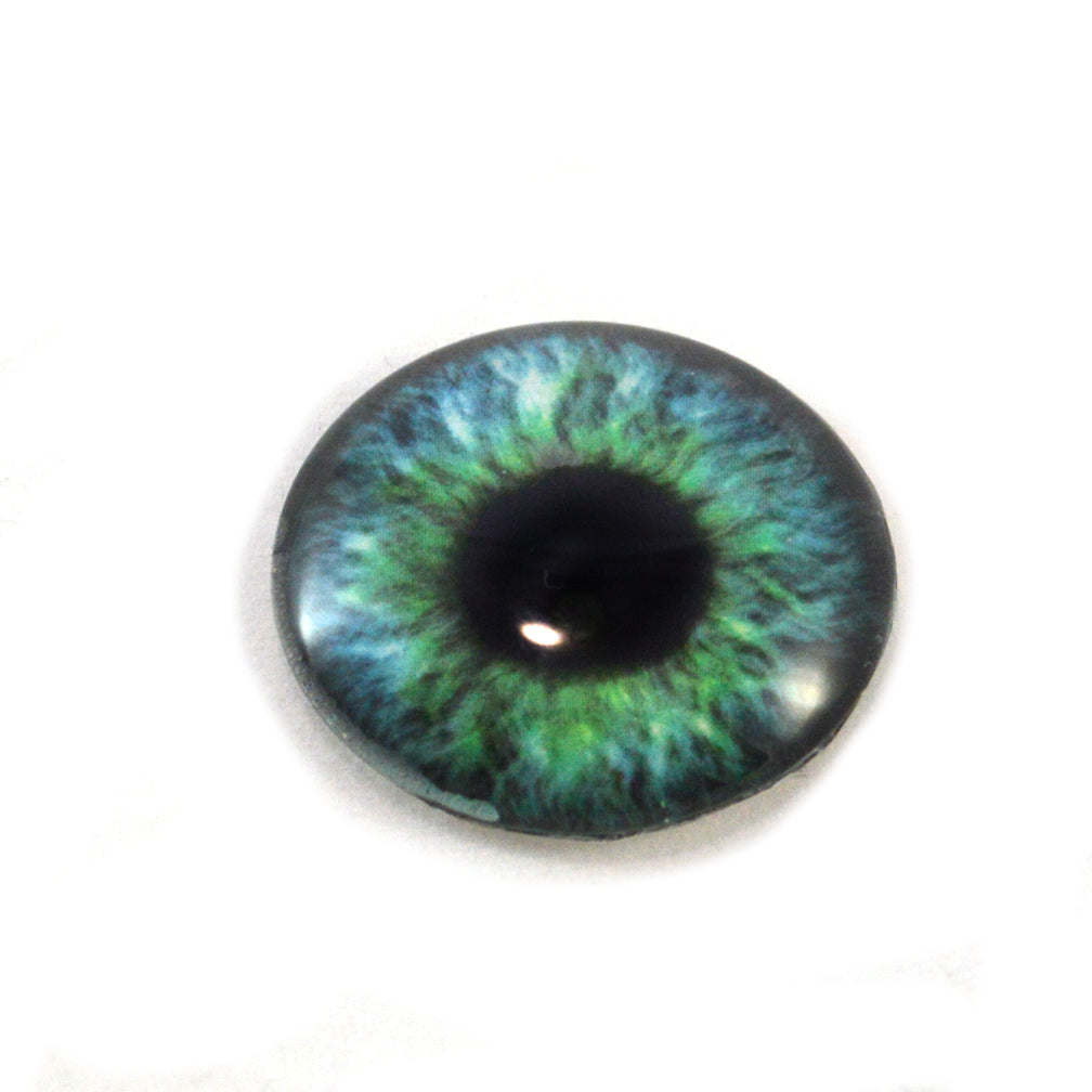 Teal Green Fantasy Human Glass Eyes Handmade Glass Eyes