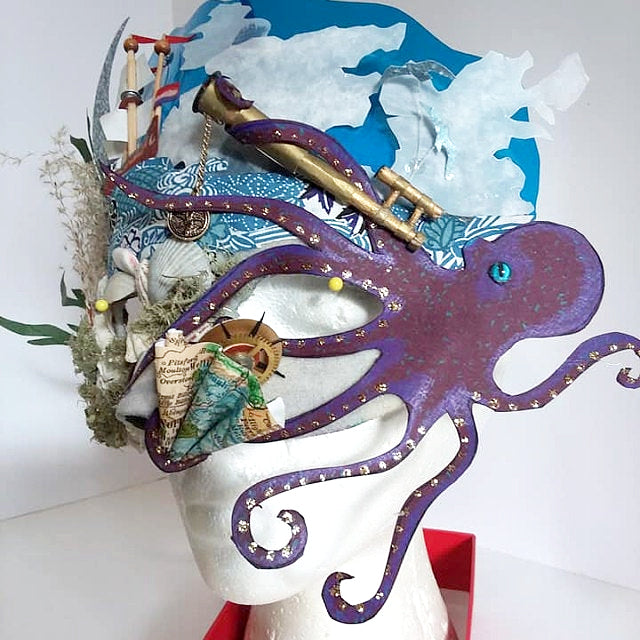 Octopus Mask for Masquerade – Handmade Glass Eyes