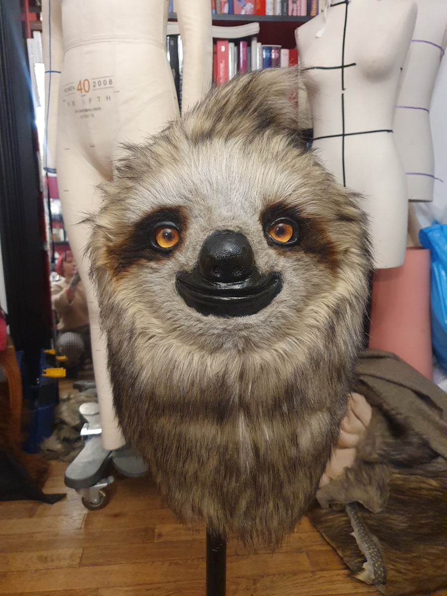 Sloth Mascot with Custom High Domed Glass Eyes – Handmade Glass Eyes