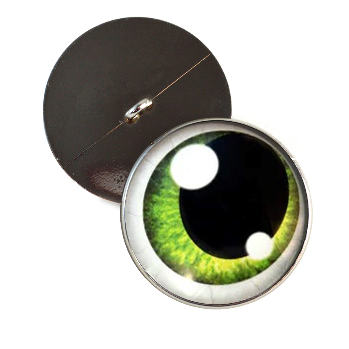 Green Anime with Shines Sew-On Button Glass Eyes – Handmade Glass Eyes