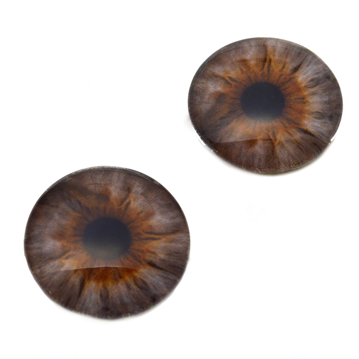 Hazelnut Gray and Brown Human Glass Eyes – Handmade Glass Eyes