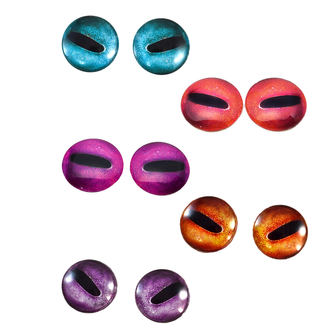 5 Pairs Realistic Octopus Inspired Glass Eyes Bundle – Handmade Glass Eyes