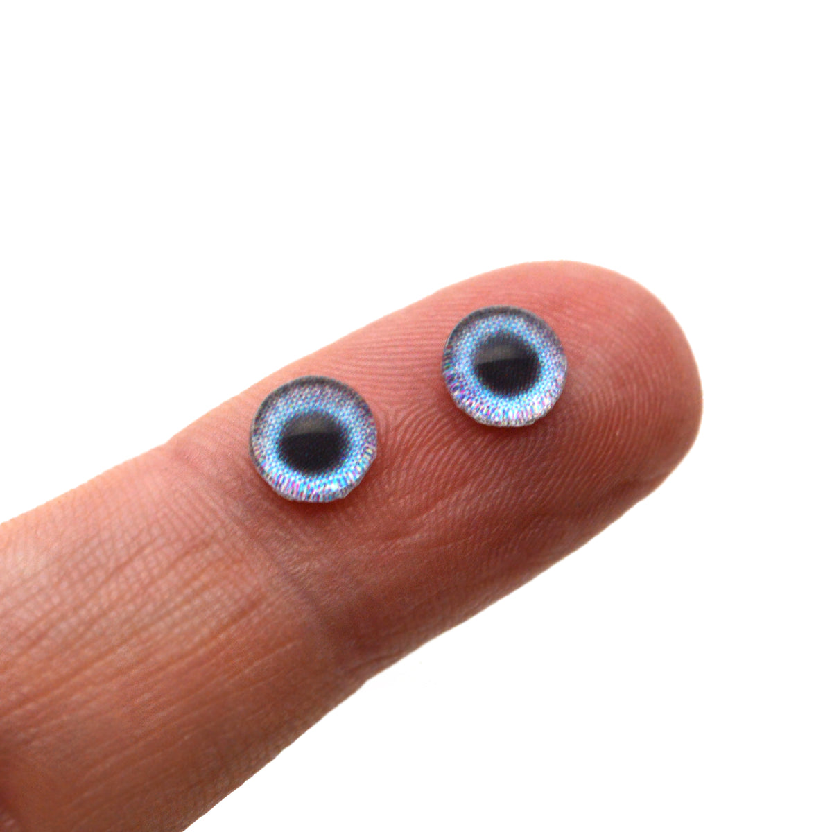Blue Fuzzy Furry Monster Glass Eyes – Handmade Glass Eyes