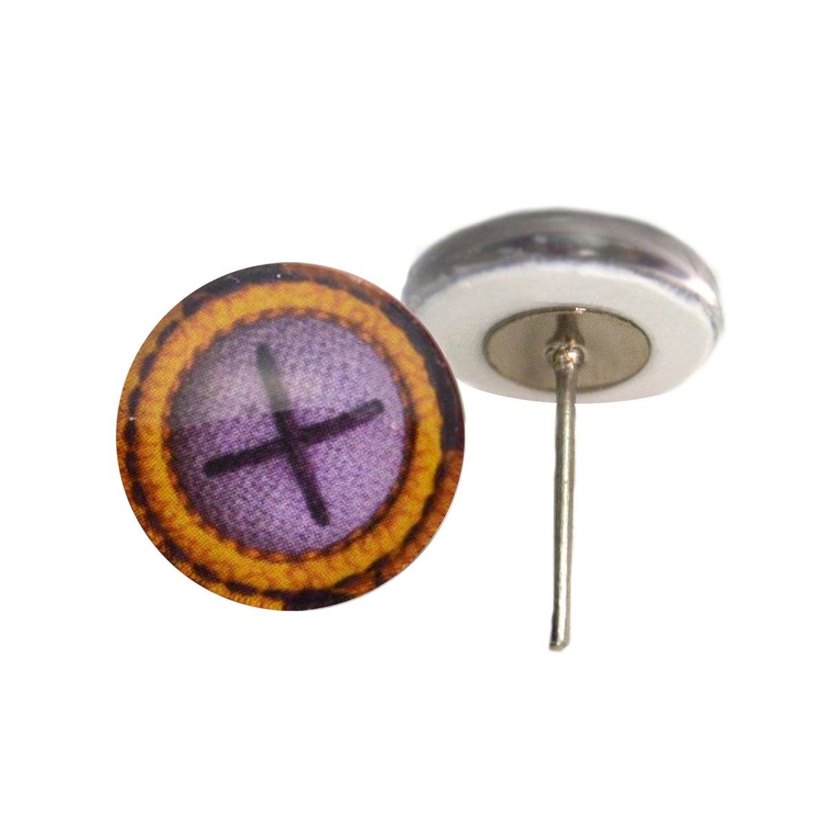 Fabric Stitched Rag Doll Inspired Glass Eyes on Wire Pin Posts ...