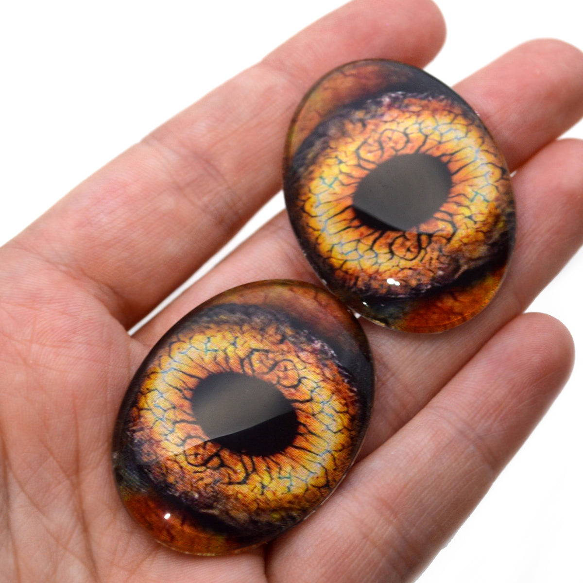 Godzilla Kaiju Oval Glass Eyes – Handmade Glass Eyes
