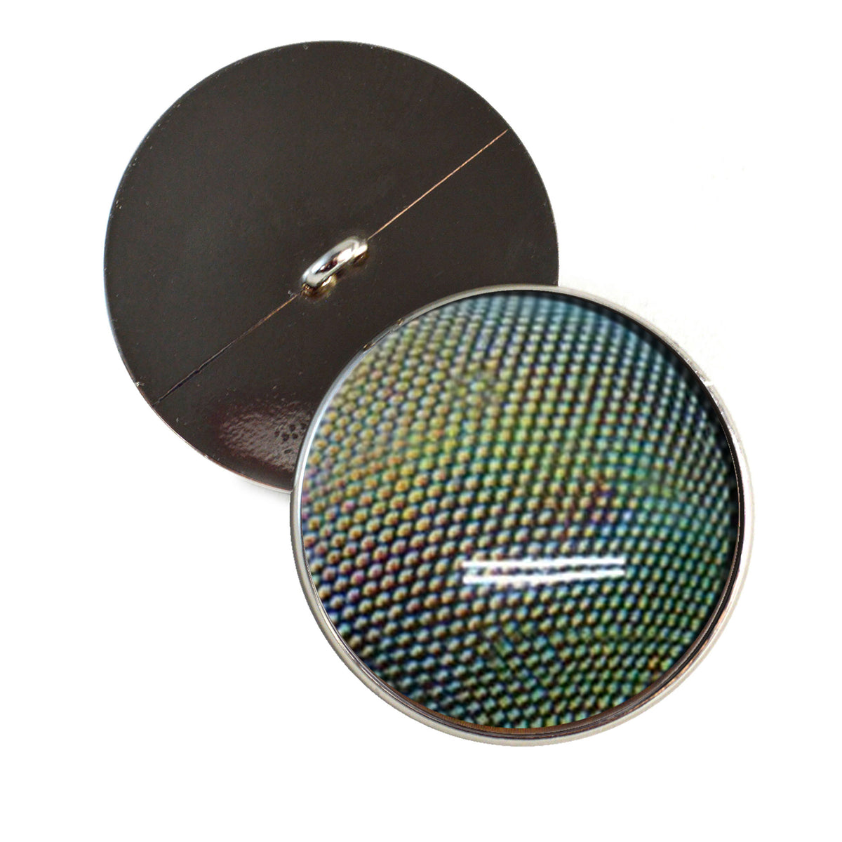Green Polish Fly Compound Insect Sew-On Button Glass Eyes – Handmade ...