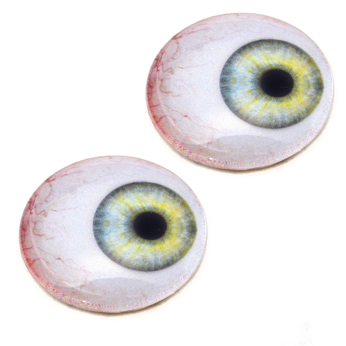 Light Green Side Glance Human Glass Eyes – Handmade Glass Eyes