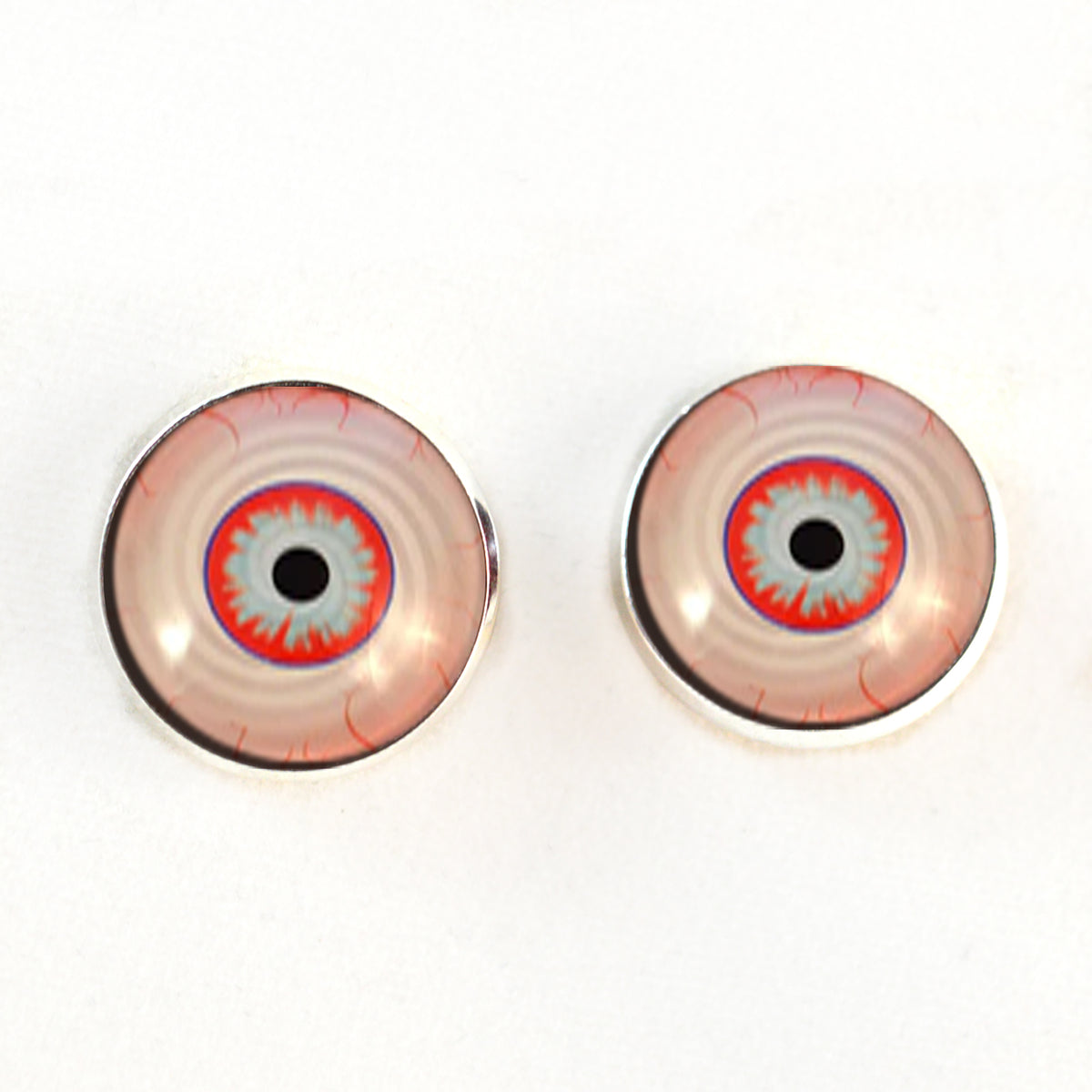 Manic Scary Clown Horror Sew-On Button Glass Eyes – Handmade Glass Eyes