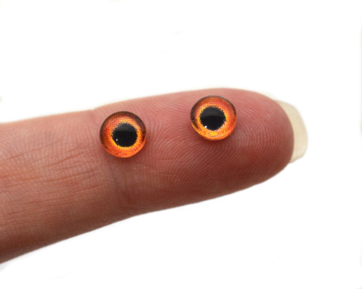 Orange Tench Fish Glass Eyes – Handmade Glass Eyes
