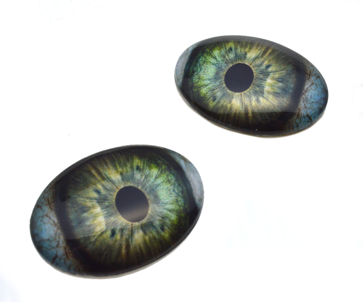 Oval Forest Creature Spooky Glass Eyes – Handmade Glass Eyes