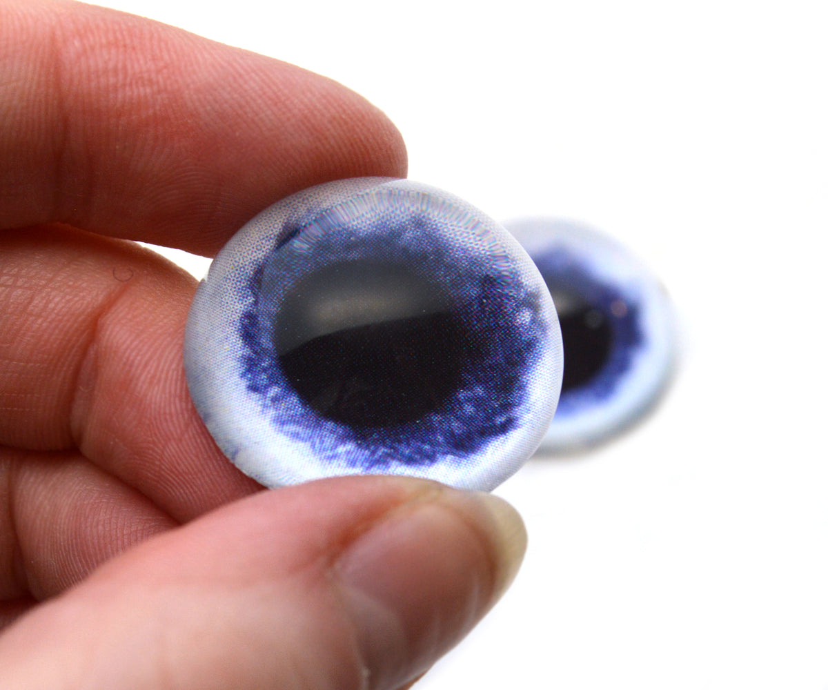High Domed Pale Blue Dog Glass Eyes – Handmade Glass Eyes