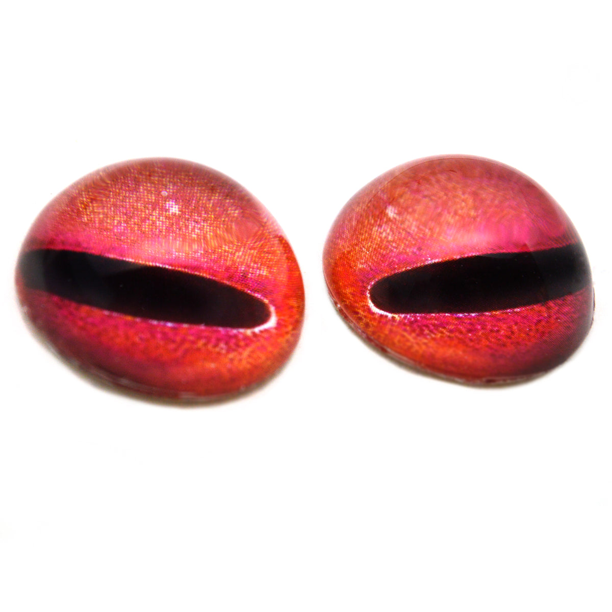 High Domed Red Octopus Glass Eyes – Handmade Glass Eyes