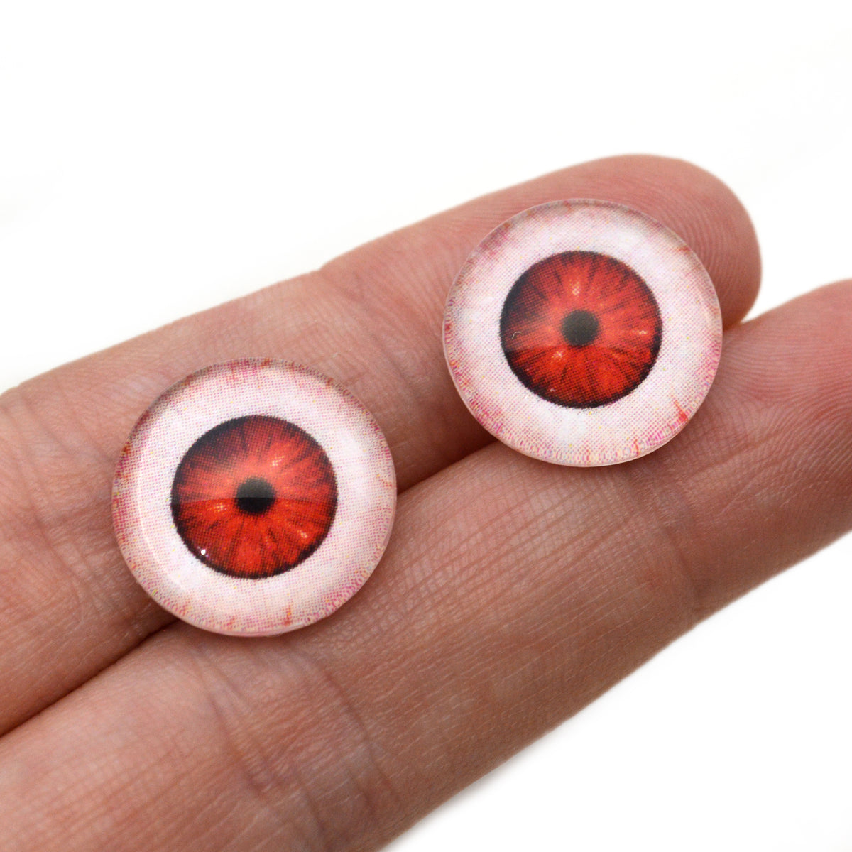Sinister Red Vampire Zombie Demon Glass Eyes – Handmade Glass Eyes