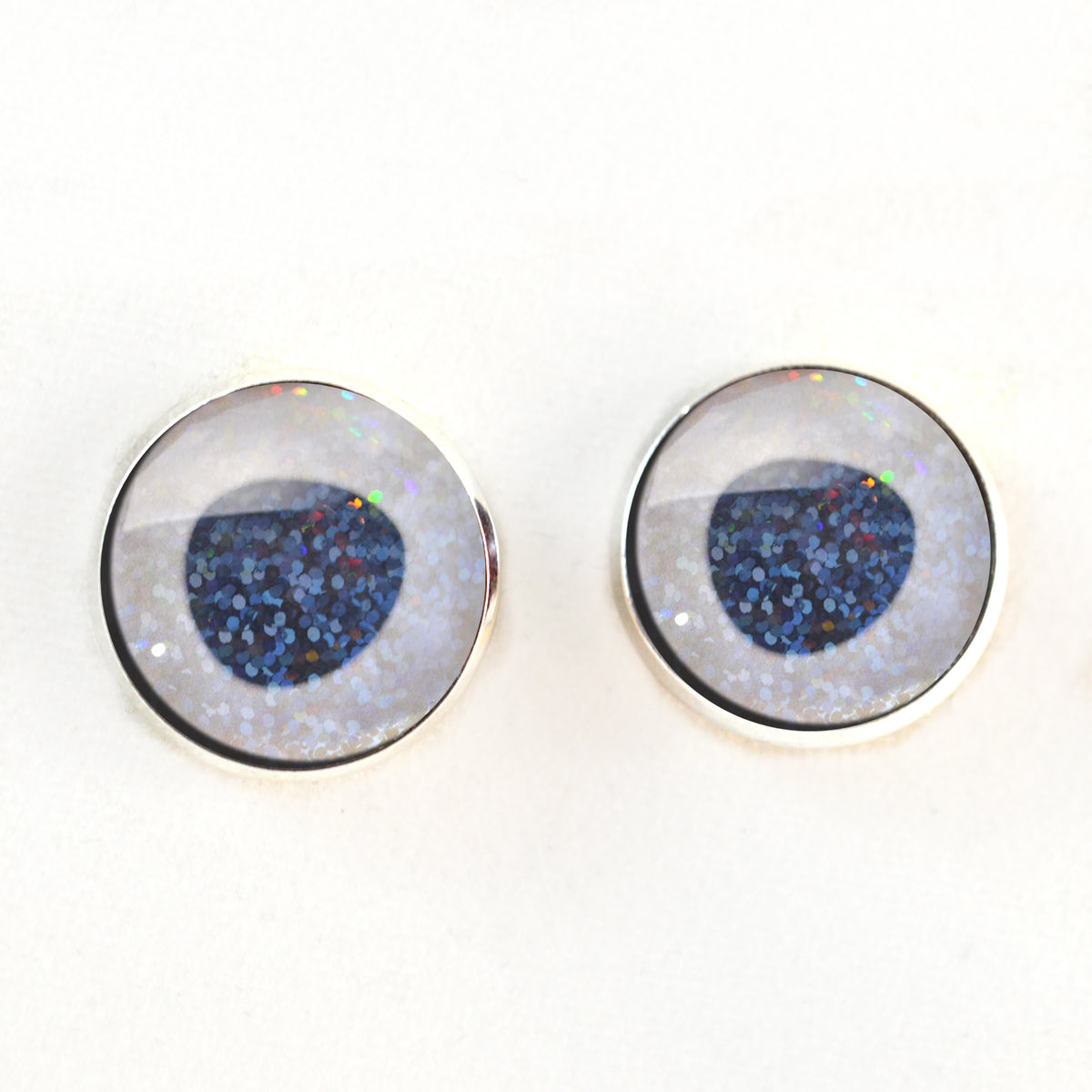 Mother of Pearl White Iridescent Fish Inspired Sew-On Button Glass Eye ...