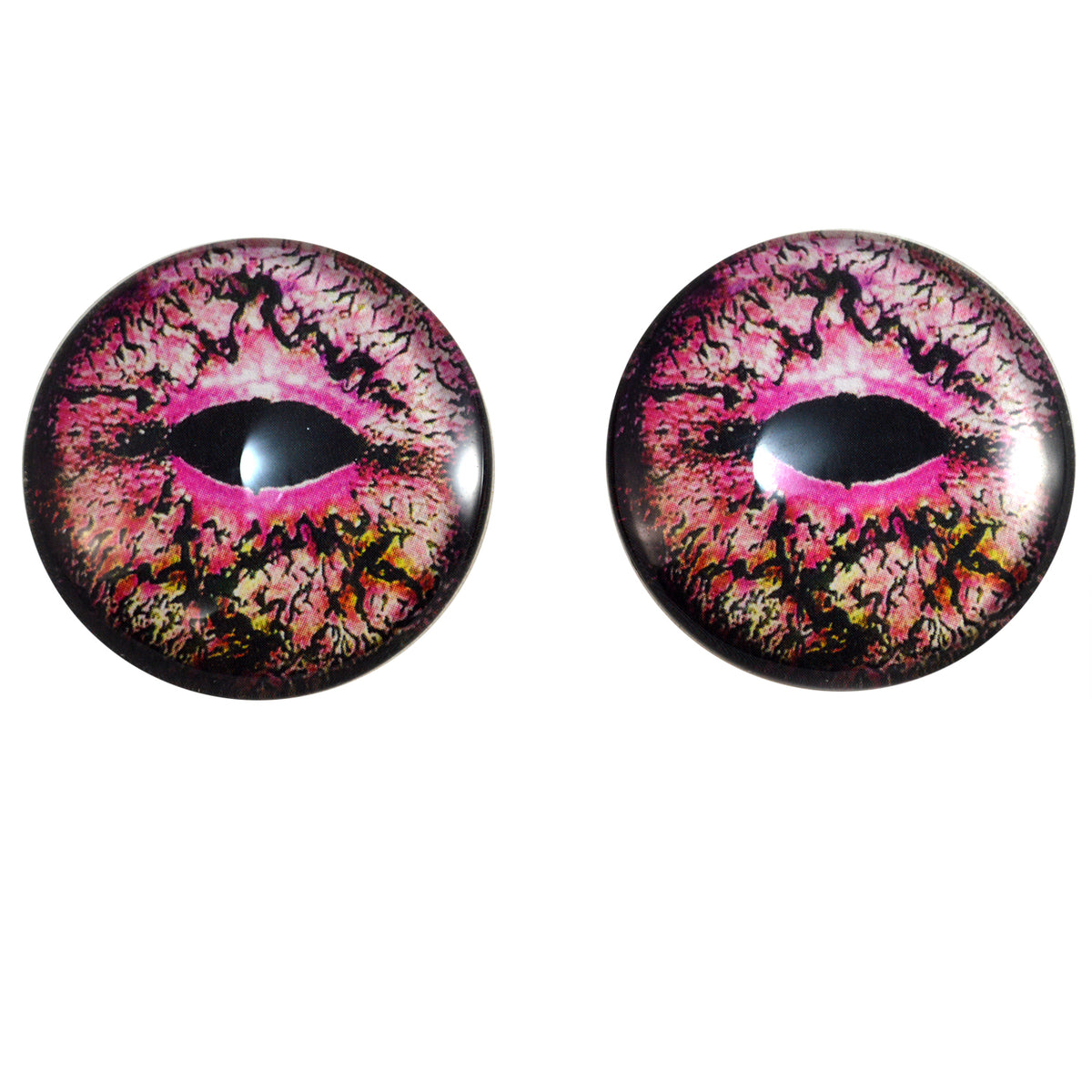 Pink Lizard Glass Eyes – Handmade Glass Eyes