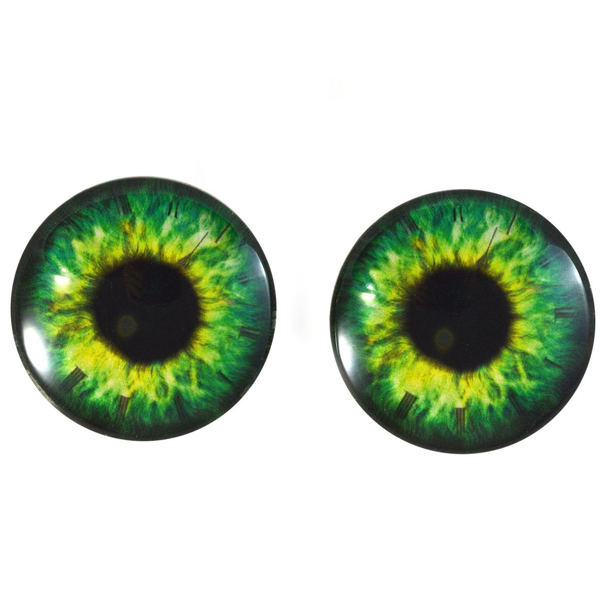 Bright Green Clockface Steampunk Glass Eyes – Handmade Glass Eyes