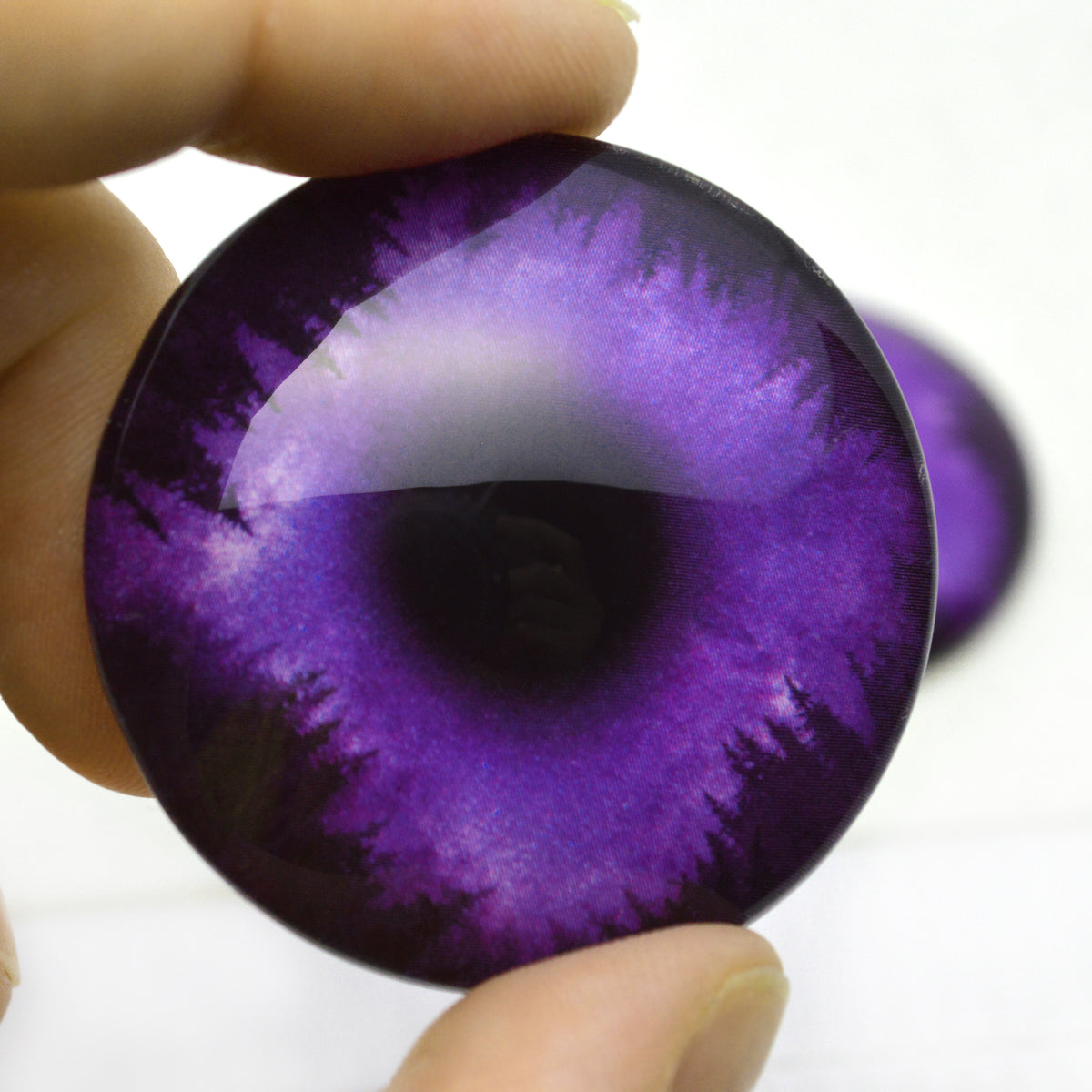 Purple Night Sky Tree Line Glass eyes – Handmade Glass Eyes