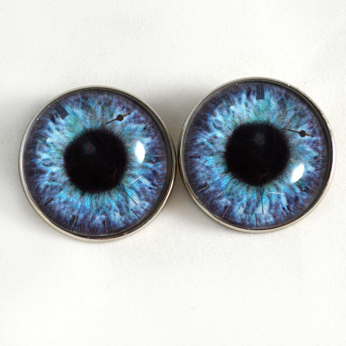Purple and Teal Steampunk Clockface Sew-On Button Glass Eyes – Handmade ...