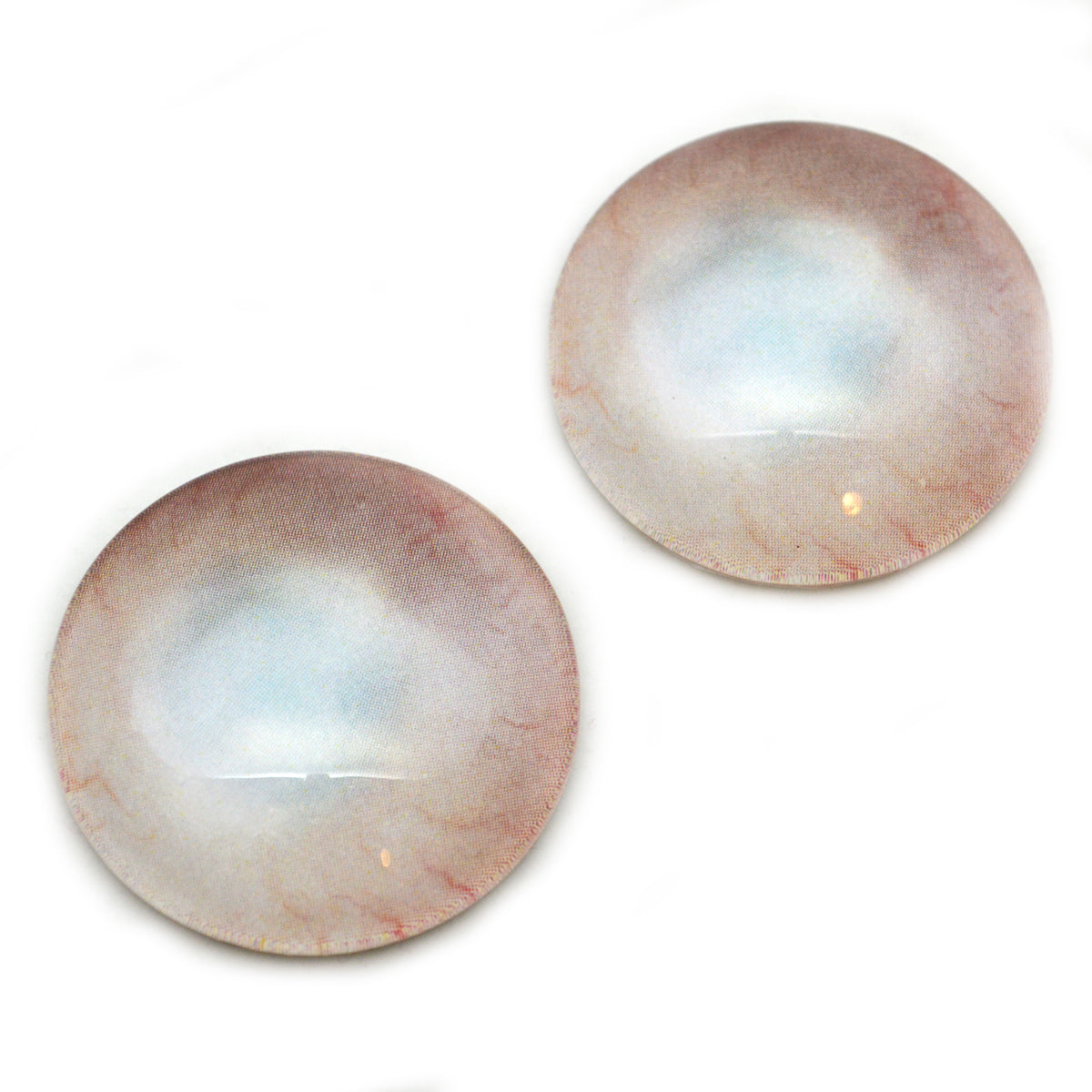 Clouded Blind Human Inspired Glass Eyes – Handmade Glass Eyes