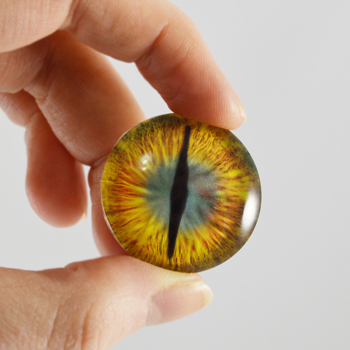 Gold and Teal Green Dragon Glass Eyes – Handmade Glass Eyes