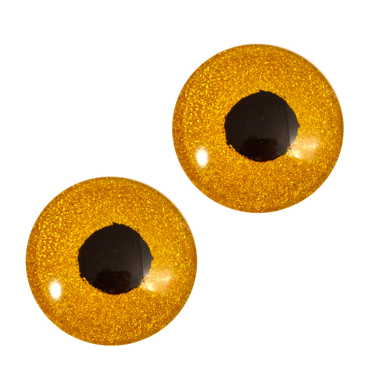 Gold Glitter Sparkling Glass Eyes – Handmade Glass Eyes