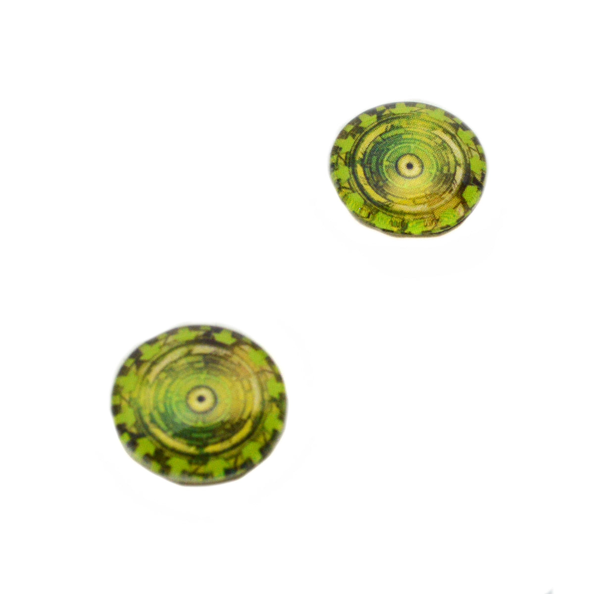 Green Cogs Cyberpunk Glass Eyes – Handmade Glass Eyes