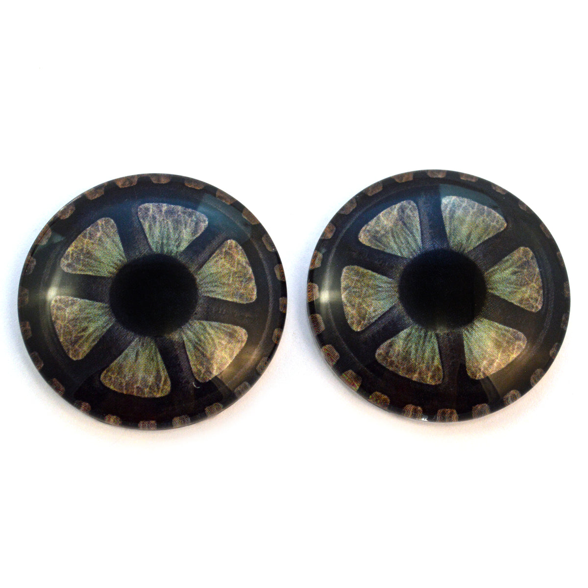 Iron Gear Nautical Steampunk Glass Eyes – Handmade Glass Eyes