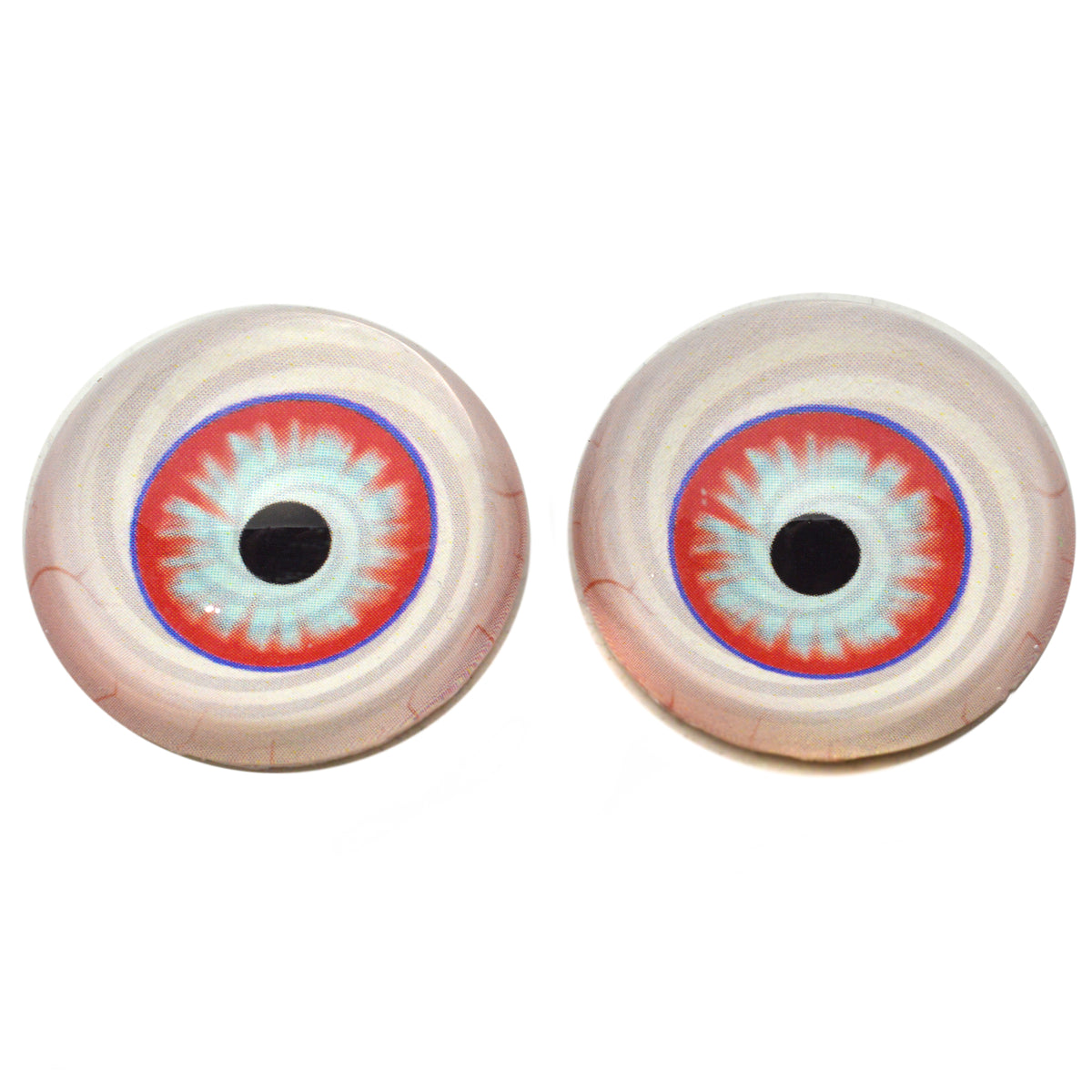 High Domed Manic Clown Glass Eyes – Handmade Glass Eyes