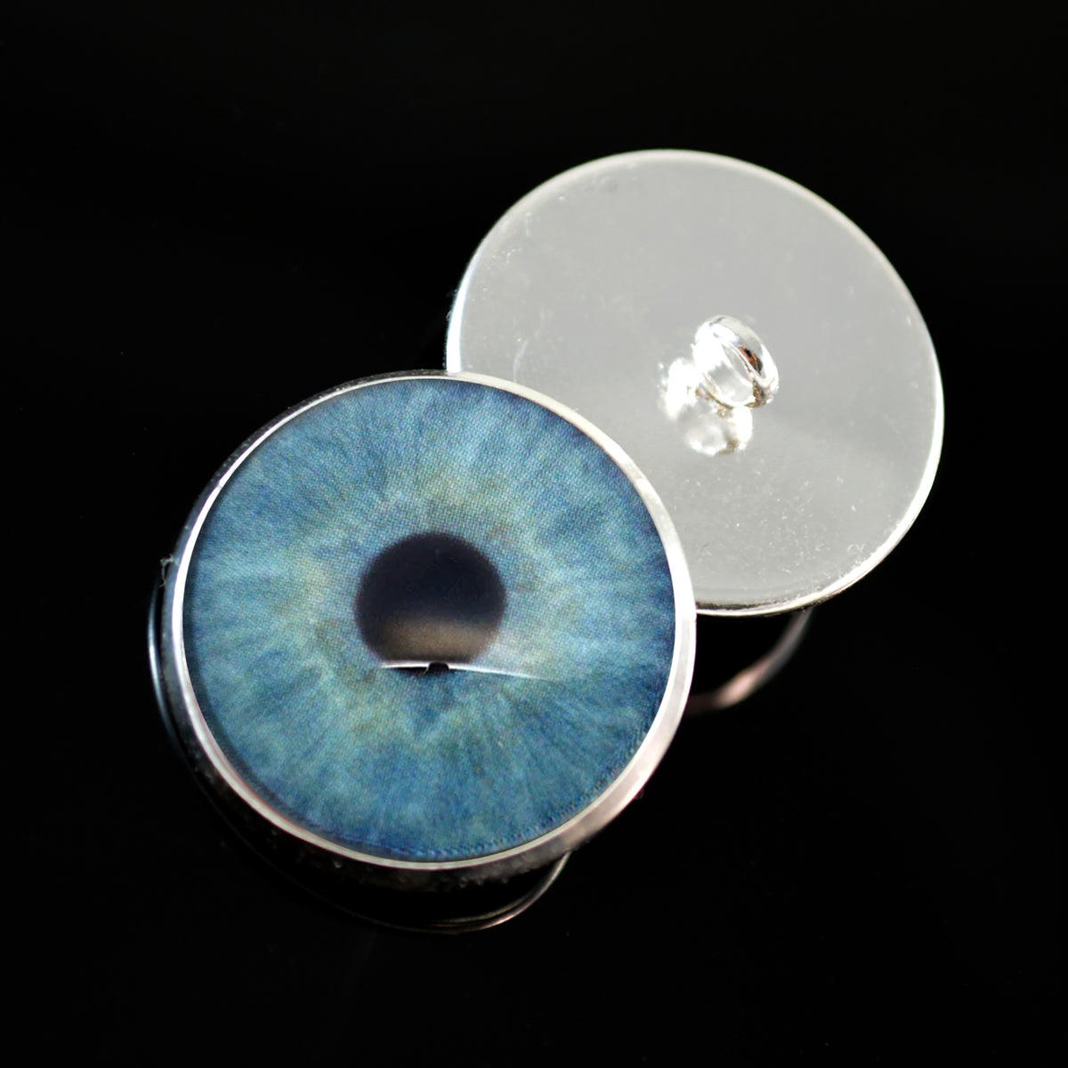 Natural Light Baby Blue Sew-On Button Glass Eyes – Handmade Glass Eyes