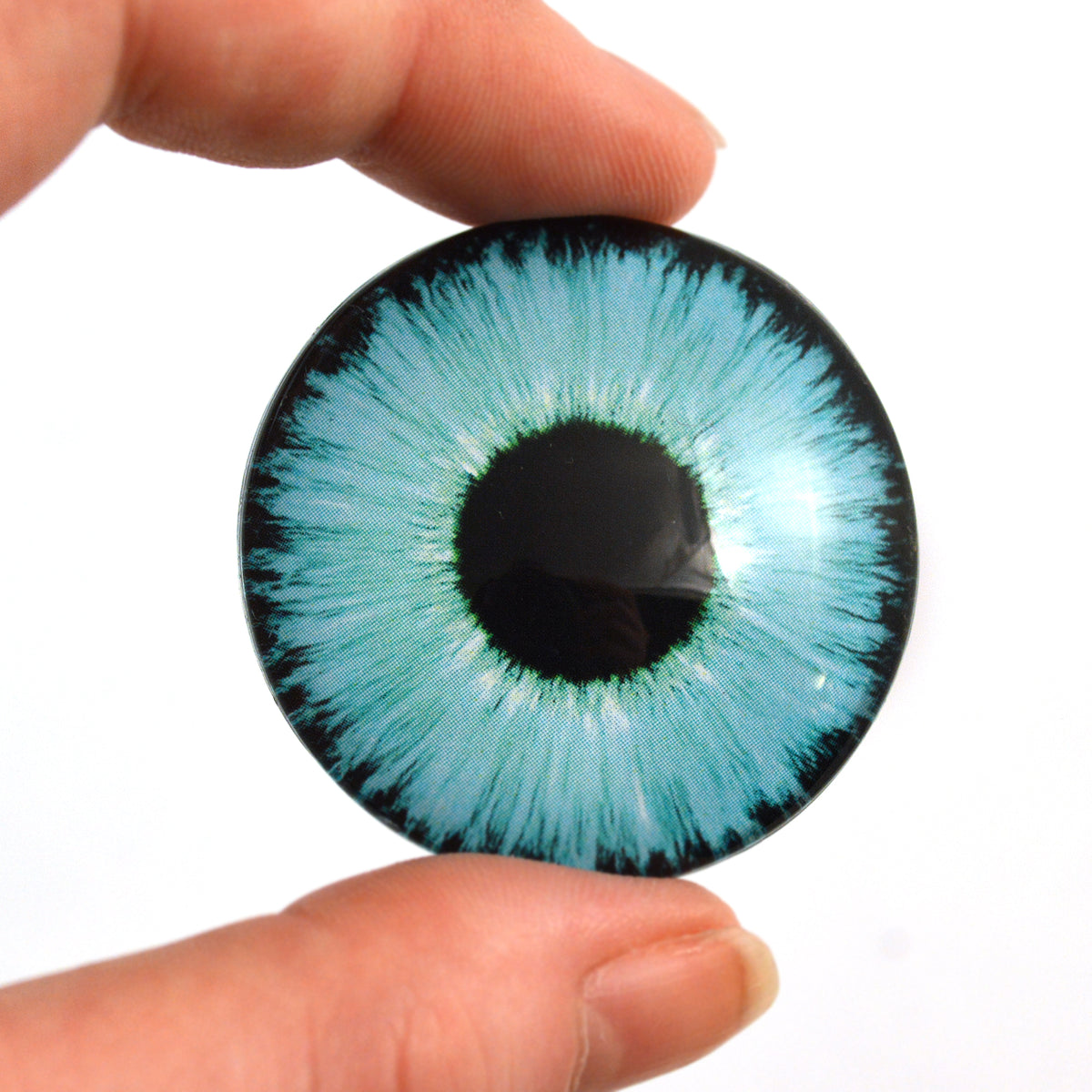 Bright Neon Blue Enchanted Glass Eyes – Handmade Glass Eyes