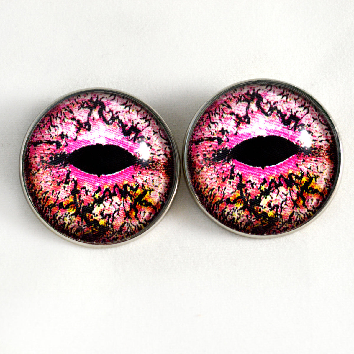 Pink Lizard Sew-On Button Glass Eyes – Handmade Glass Eyes