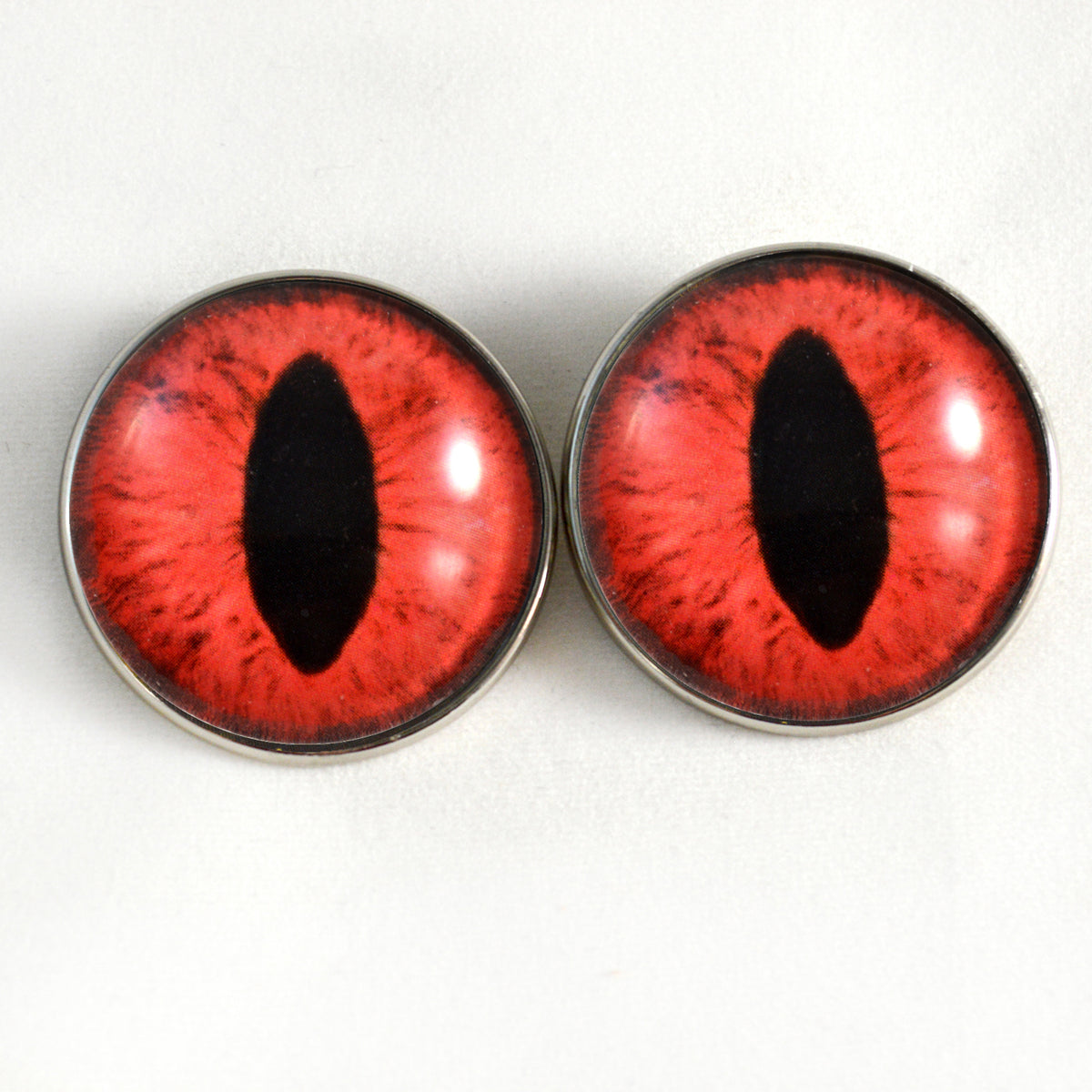 Red Cat Sew-On Button Glass Eyes – Handmade Glass Eyes