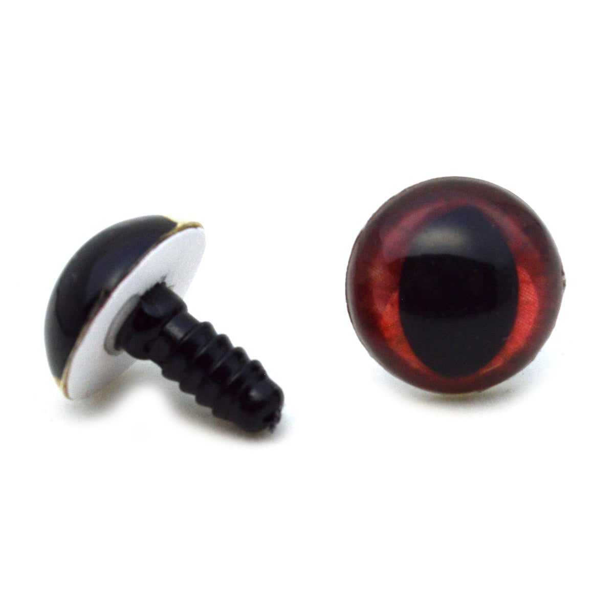 16mm Red Cat or Dragon Plastic Safety Eyes – Handmade Glass Eyes