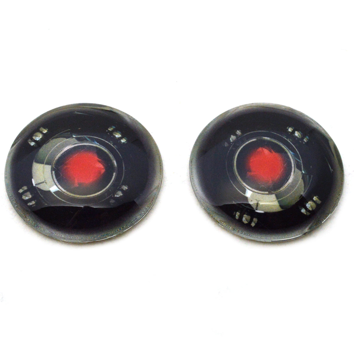 Red Robot Cyberpunk Glass Eyes – Handmade Glass Eyes