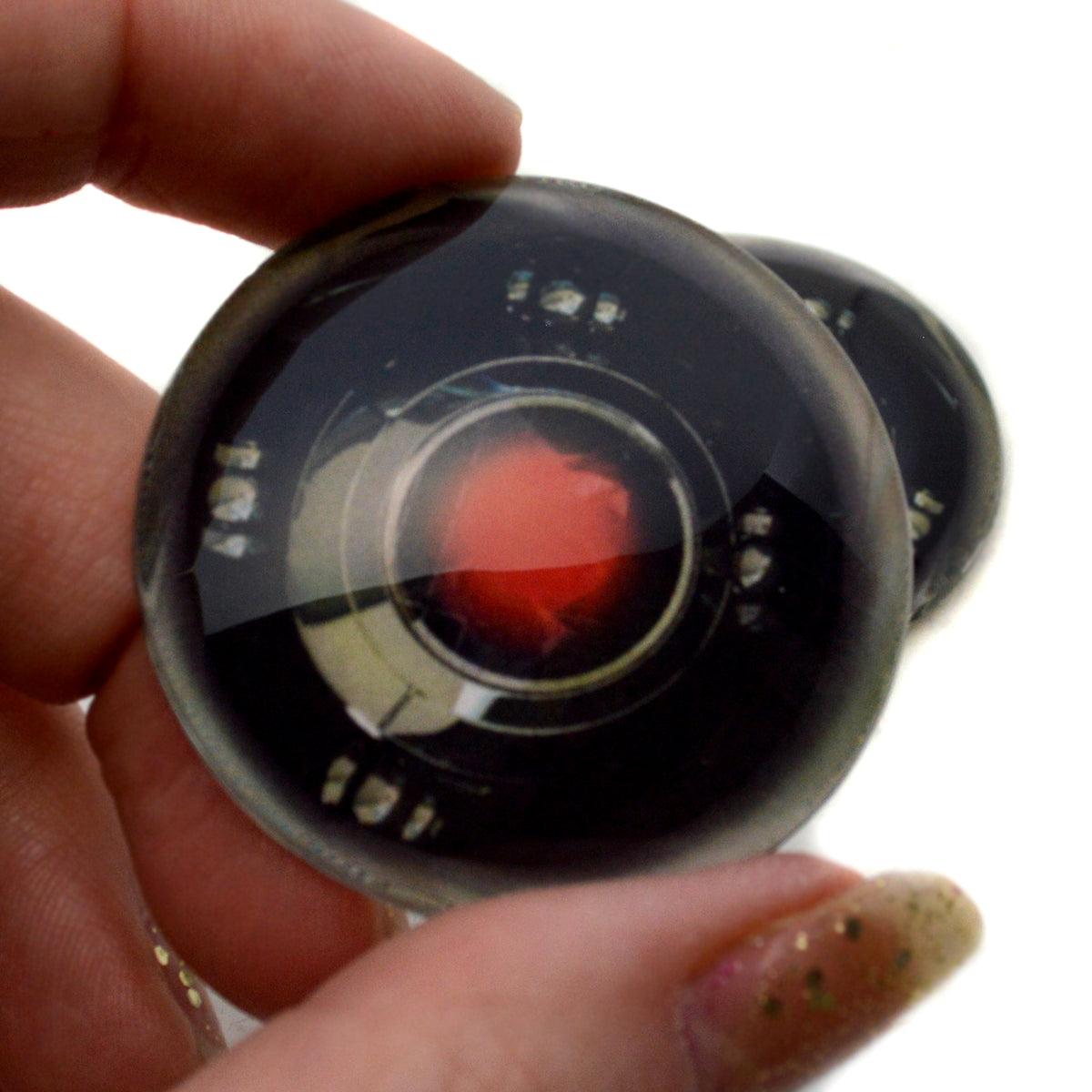 Red Robot Cyberpunk Glass Eyes – Handmade Glass Eyes