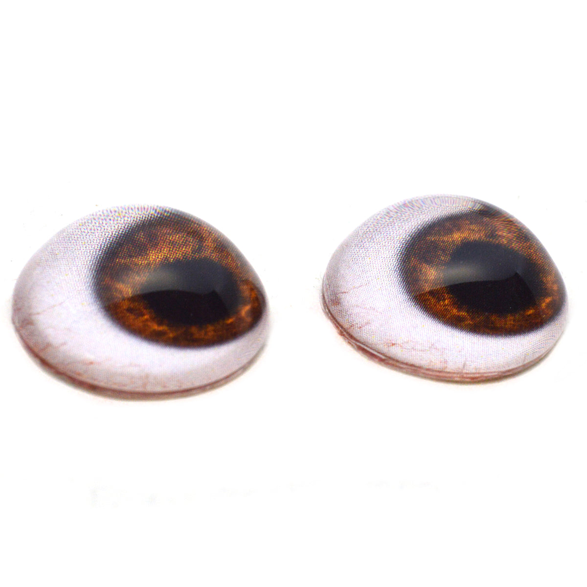 High Domed Side Glance Brown Human Glass Eyes – Handmade Glass Eyes