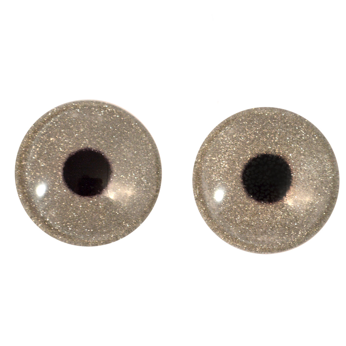 Silver Glitter Sparkling Glass Eyes – Handmade Glass Eyes