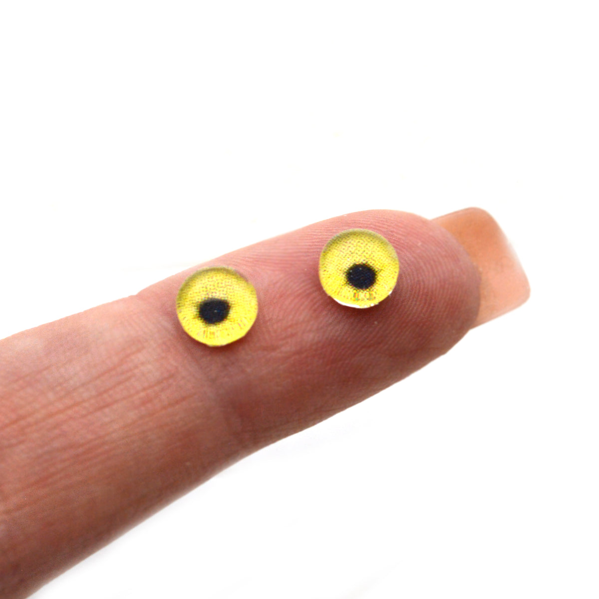 Lemon Slice Yellow Glass Eyes – Handmade Glass Eyes