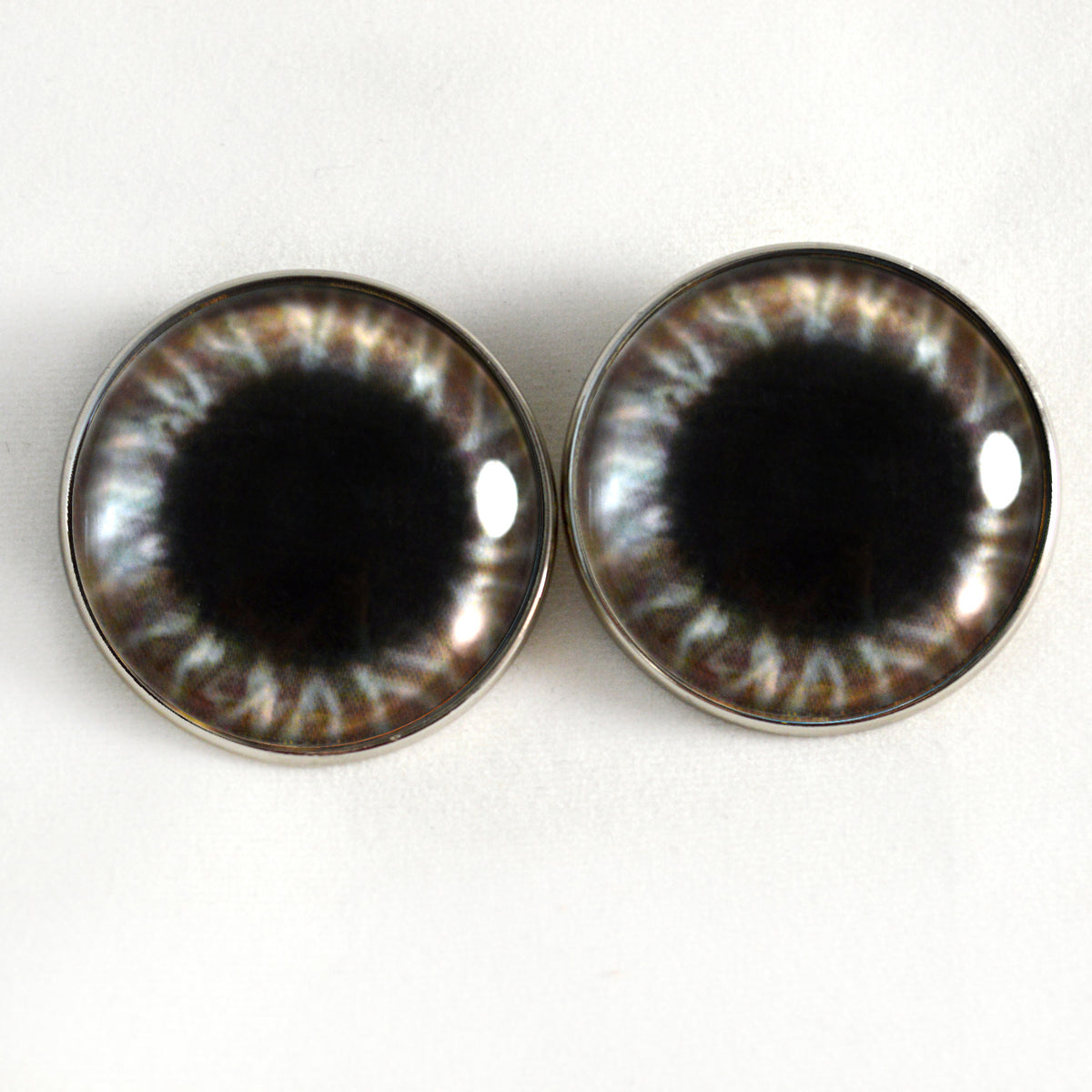 Wide Brown Sew-On Button Glass Eyes – Handmade Glass Eyes