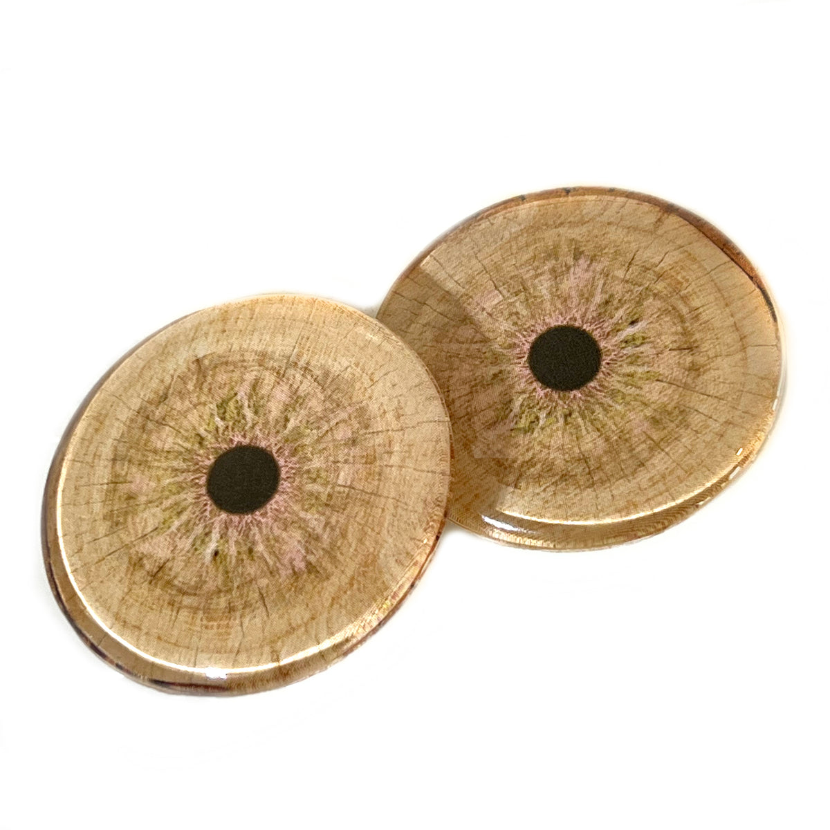 Natural Wood Grain Glass Eyes – Handmade Glass Eyes