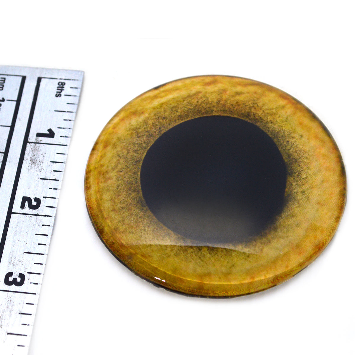 Large 78mm Yellow Owl Glass Eyes – Handmade Glass Eyes